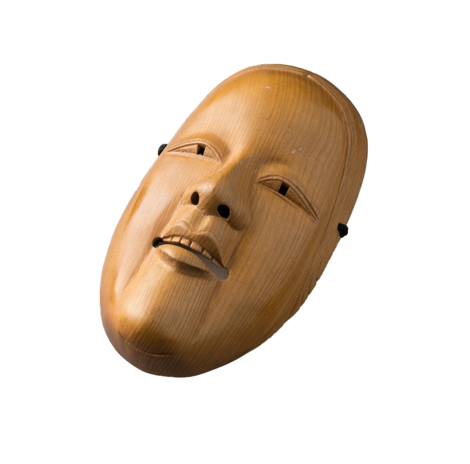 Noh Mask "Komo" - Young Female Mask / 能面 小面(こおもて) 女面 – Sumi